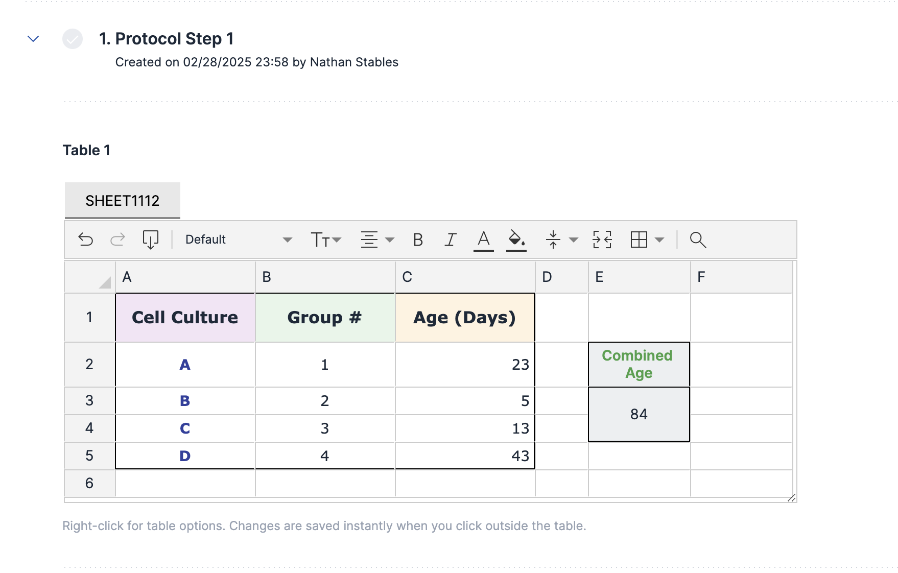 What Can I do with SciNote Tables?